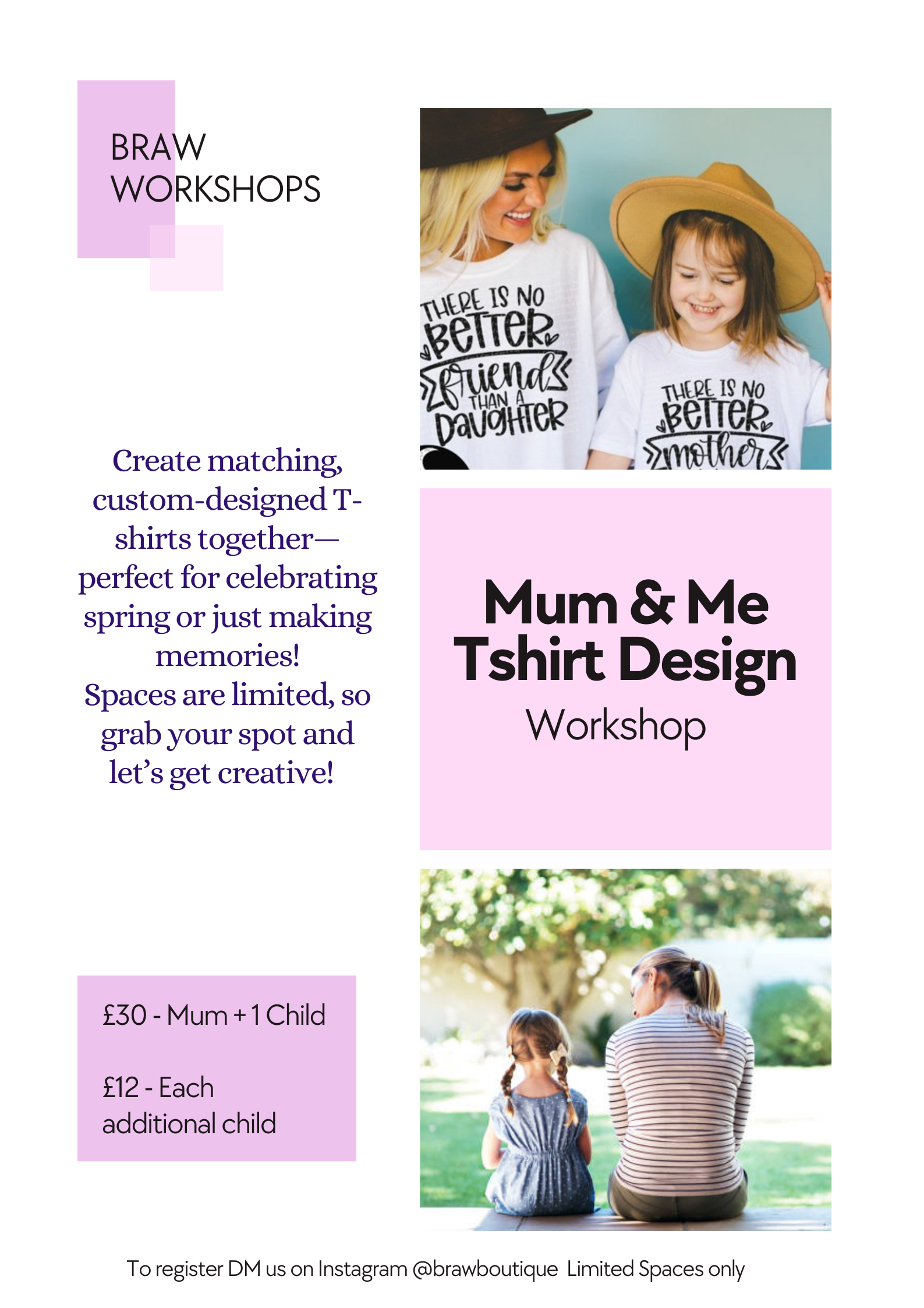 Mum & Me T-shirt Design Workshop – Braw Boutique